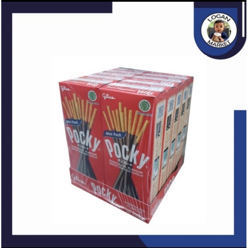 Jual [per 10 pcs] Glico Pocky Mini chocolate 22 gram | paket 10 pcs ...