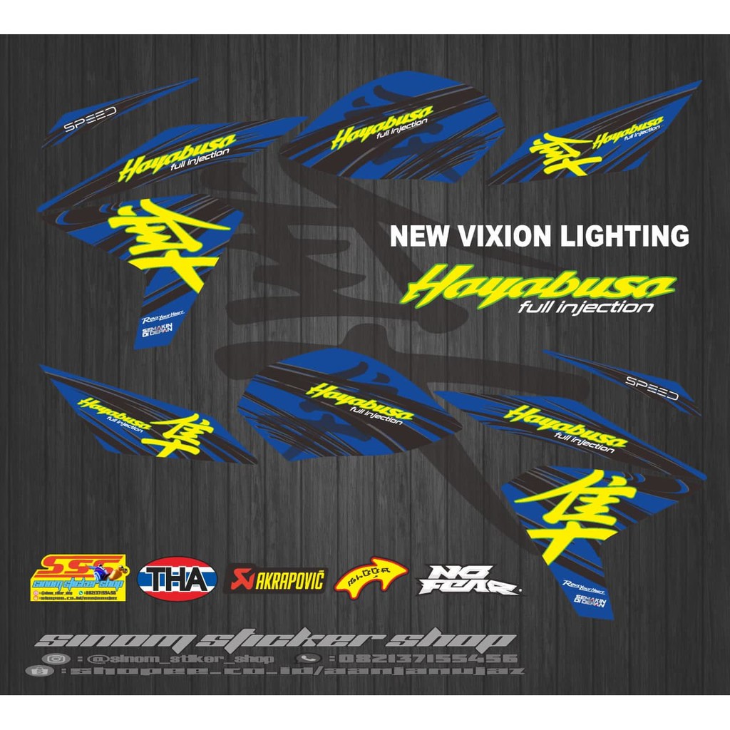 Jual Decal Stiker NVL New Vixion Lightning Hayabusa | Shopee Indonesia