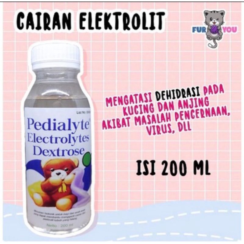 Jual obat pedialyte elektrolit dextrose untuk dehidrasi kucing | Shopee ...