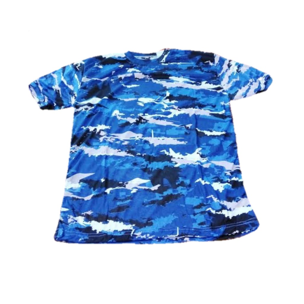 Jual Kaos Loreng pendek army Kaos Loreng AU Kaos Loreng Biru Kaos ...