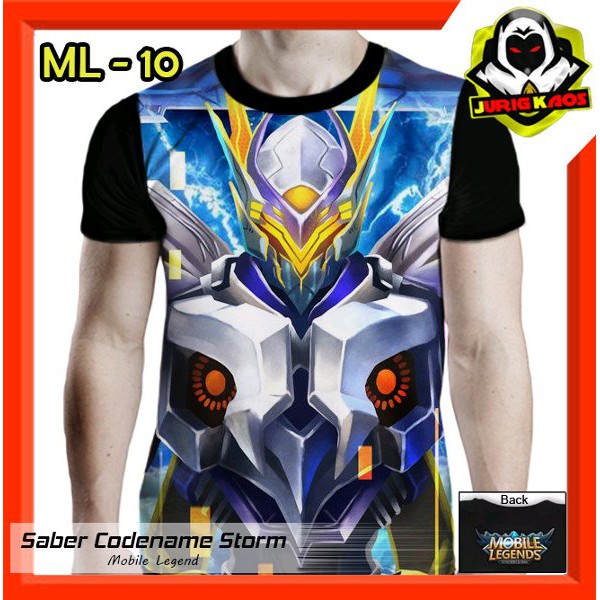 Jual Kaos Mobile legend Saber Codename Storm Baju Anak dan Dewasa Murah ...