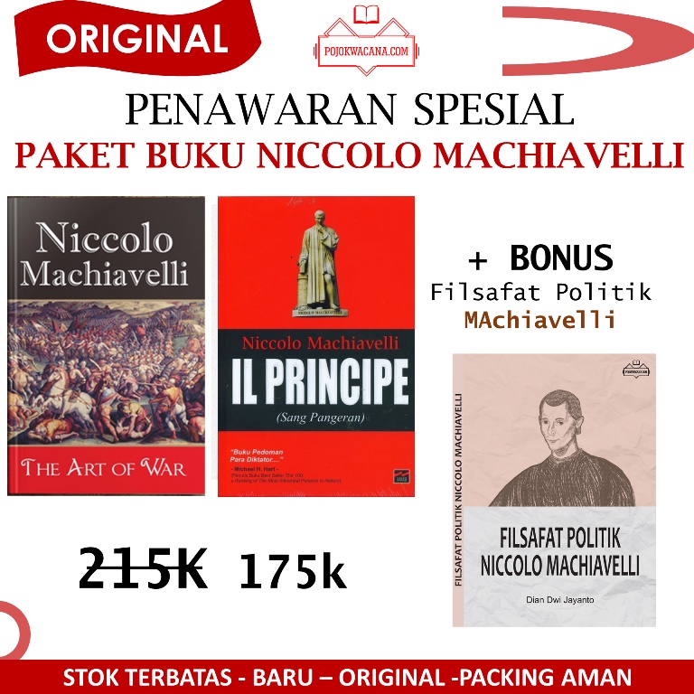 Jual Paket Buku Niccolo Machiavelli Il Principe The Art Of War Bonus