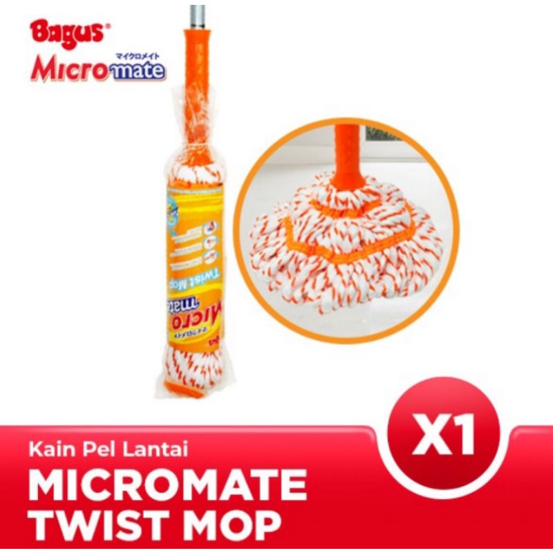 Jual Kain Pel Lantai Bagus Micromate Twist Mop Set | Shopee Indonesia