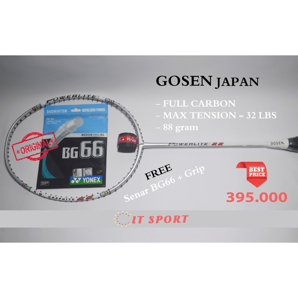Jual Set Raket Badminton New GOSEN Original | Racket Bulutangkis Gosen ...