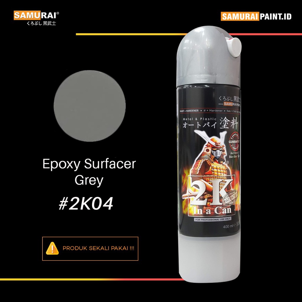 Jual Samurai Paint Epoxy 2K #2k04 ( isi 400 ml & warna abu2 / grey ...