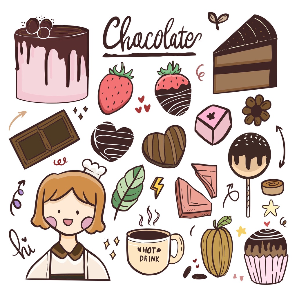 Jual Sticker Tumblr Doodle Chocolate - Sticker Coffee Aesthetic ...