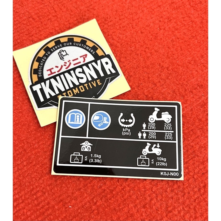 Jual Sticker Label Peringatan Warning Pcx 160 BeAT Scoopy New | Shopee ...