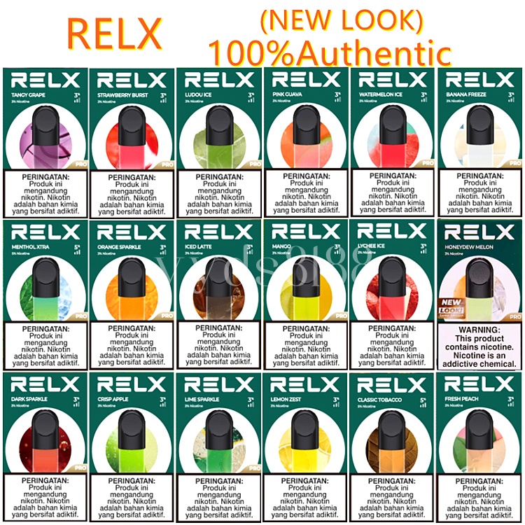 Jual [RELX Pod] 100% Authentic RELX NEW LOOK Appearance Unlimited Pod ...