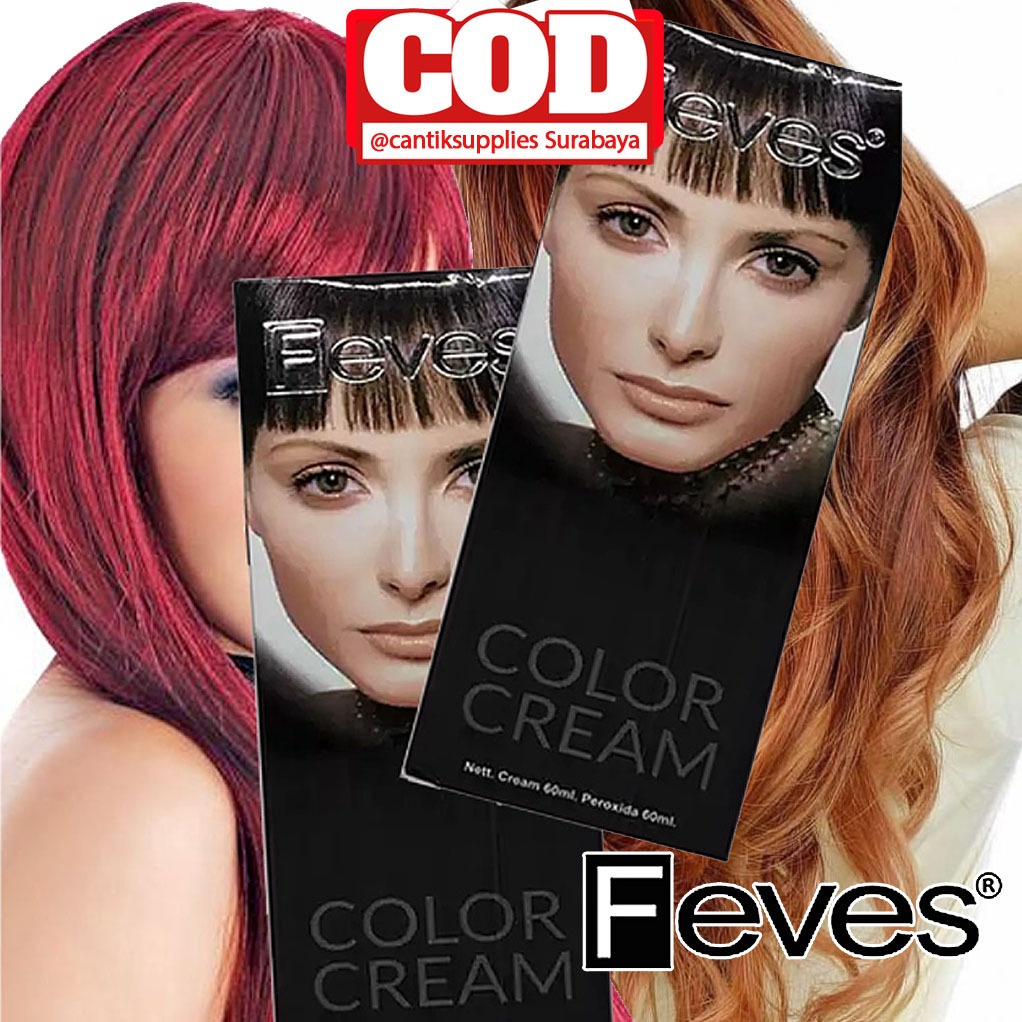 Jual FEVES COLOR CREAM 60ML | FEVES HAIR COLOR 60ML | CAT RAMBUT FEVES ...
