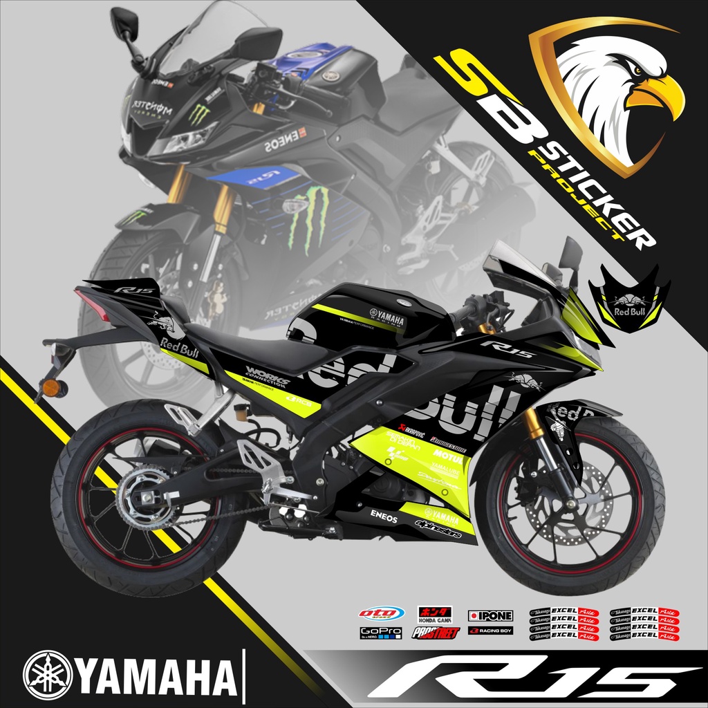 Jual STRIPING R15 V3 - STRIPING HOLOGRAM YAMAHA R15 V3 2017-2021 RED ...