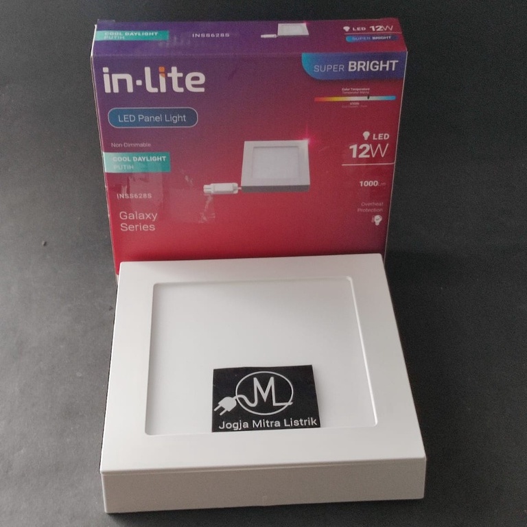 Jual LAMPU PANEL DOWNLIGHT OB LED INLITE INSS628S KOTAK 12 WATT ...