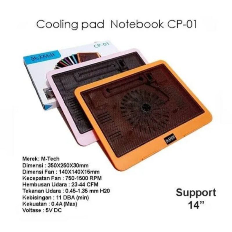 Jual cooling pad M-TECH CP-01 pendingin laptop Mtech CP- 01 fan | Shopee Indonesia