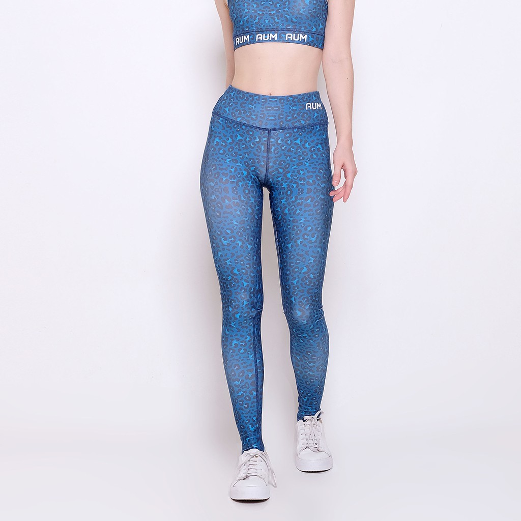 Jual AUM Blue Leopard - Legging Olahraga Wanita Yoga Zumba Dry Fit Gym ...
