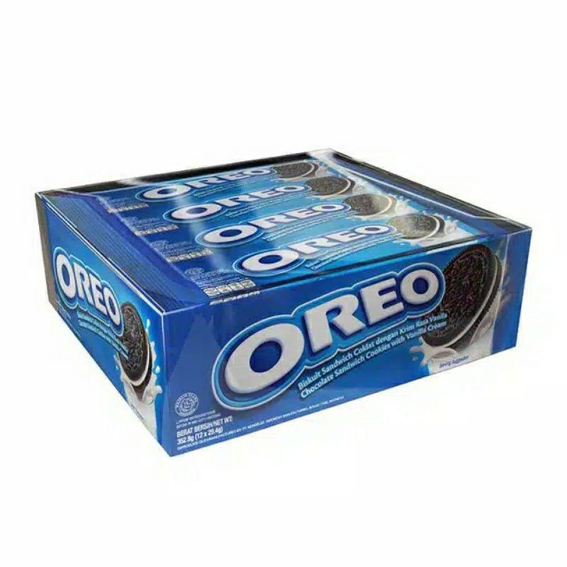 Jual Biskuit Oreo krim Vanilla box isi 12 pcs | Shopee Indonesia