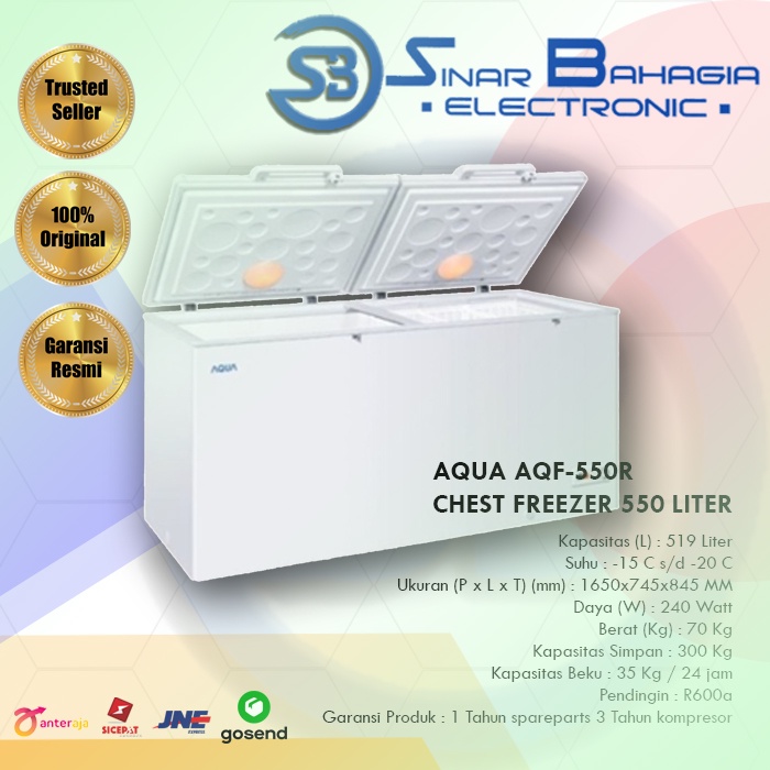 Jual AQUA AQF-550R CHEST FREEZER 550 LITER (NEW) ( KHUSUS BANDUNG ...