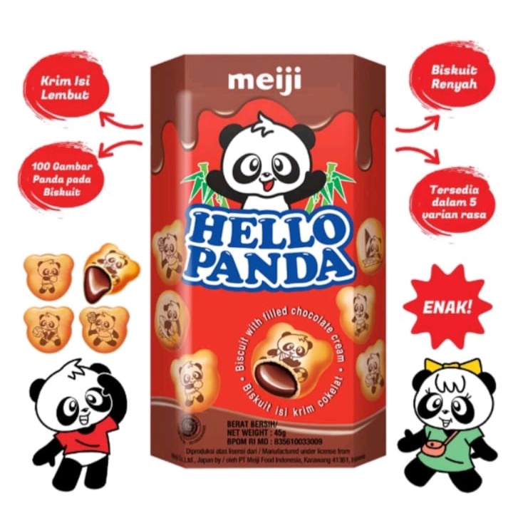 Jual Expire Date 30 April 2026 Hello Panda Biskuit Chocolate Cream 42g Meiji Hello Panda ...