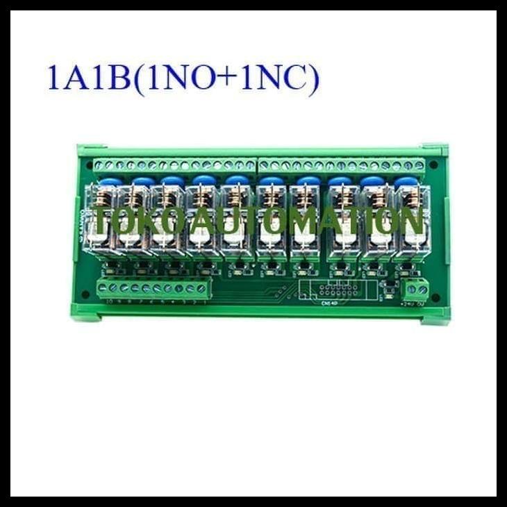 Jual 10 Channel Omron Plc Control Panel Relay Module 16A 24V Dc Pnp ...