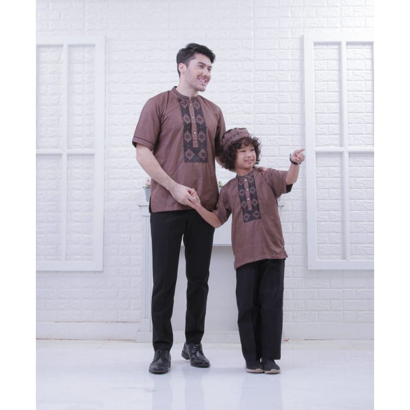 Jual Baju Koko Couple Bapak Dan Anak Modern Terbaru // Fashion Muslim Wear | Shopee Indonesia