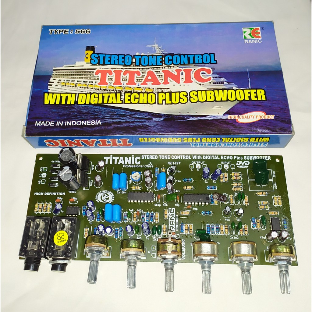 Jual Kit Ranic kit Tone Control Stereo TITANIC 2Mic-Echo Plus Subwoofer ...