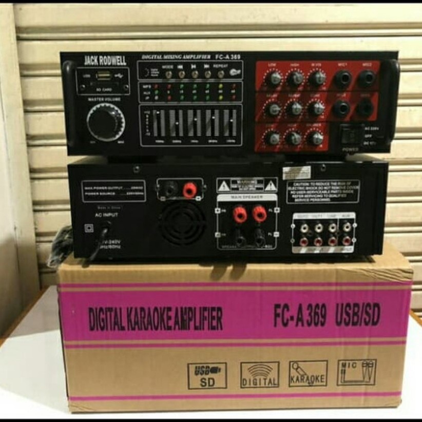 Jual Ampli Bluetooth Audio FC 369 Power Digital Mixer | Shopee Indonesia