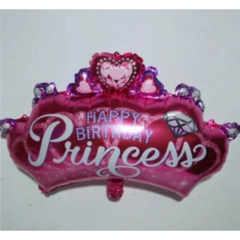 Jual BALON FOIL MAHKOTA PRINCESS/balon ultah/balonpink | Shopee Indonesia