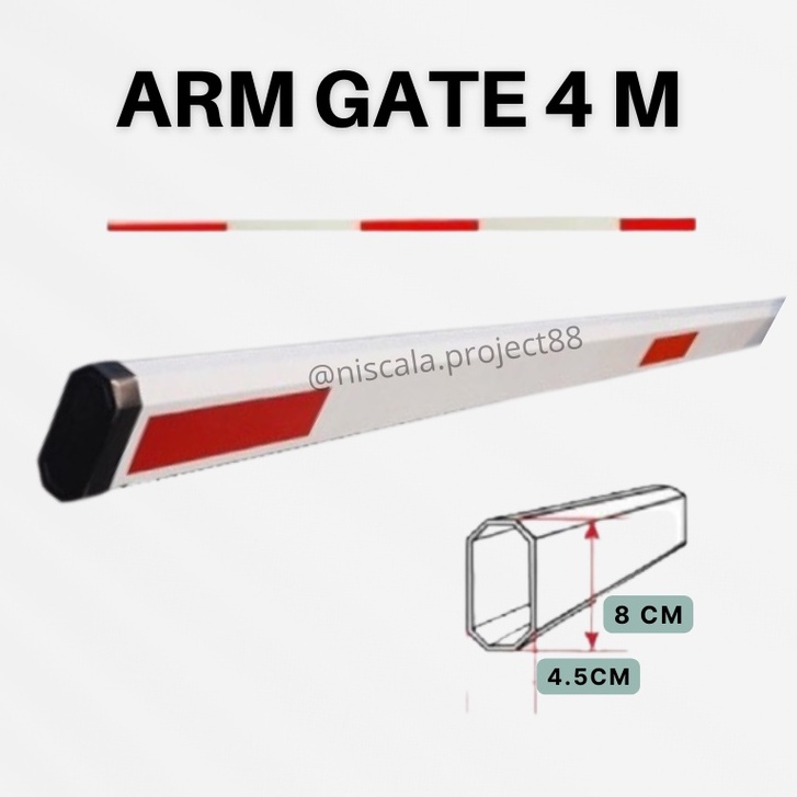 Jual ARM GATE PALANG PARKIR 4M/ PALANG OTOMATIS / BARRIER GATE | Shopee ...