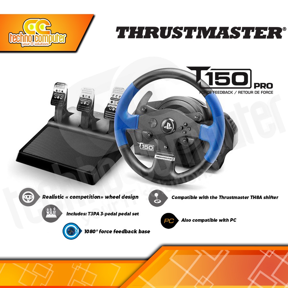 Jual THRUSMASTER T150 RS Pro | Racing Game Wheel | Force Feedback for PC/PS4/PS3 | Shopee Indonesia