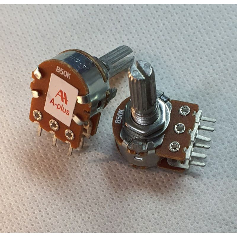 Jual Potensio B50k A plus Stereo Aplus Potensiometer Original | Shopee ...