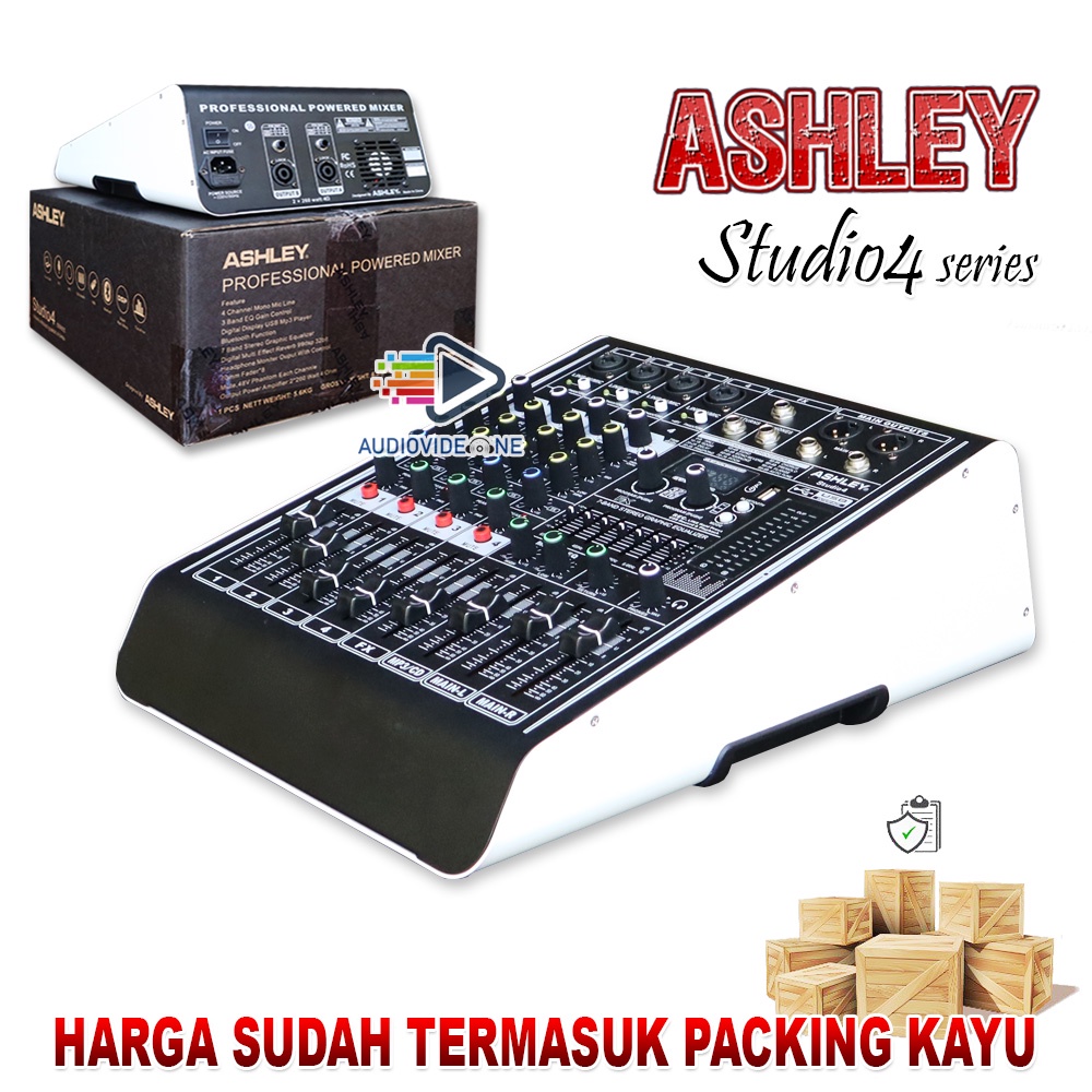 Jual Power Mixer Ashley Studio 4 Series Bluetooth 4 Chanel 7 Band Equalizer 99 Dsp Model Terbaru ...