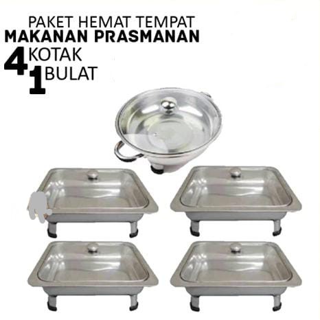 Jual KOTAK Prasmanan SET Full Kaca (4KOTAK + 1SOP) + bable | Shopee ...
