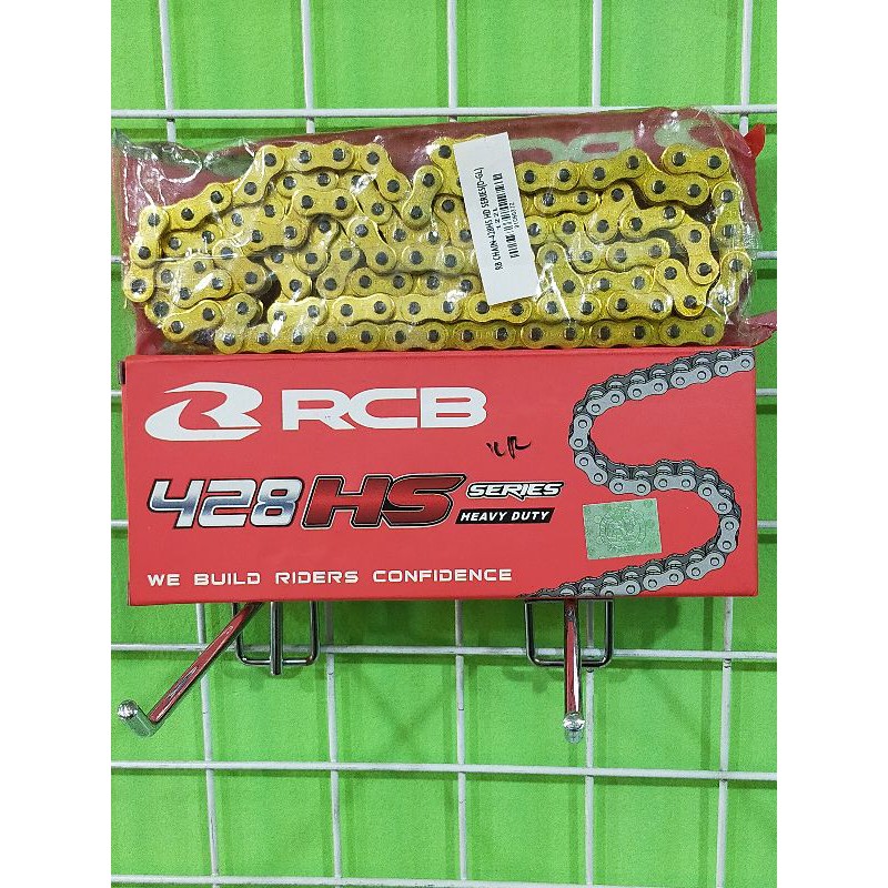 Jual rantai racing RCB 428 HS Ukuran 122L & 132L gold | Shopee Indonesia