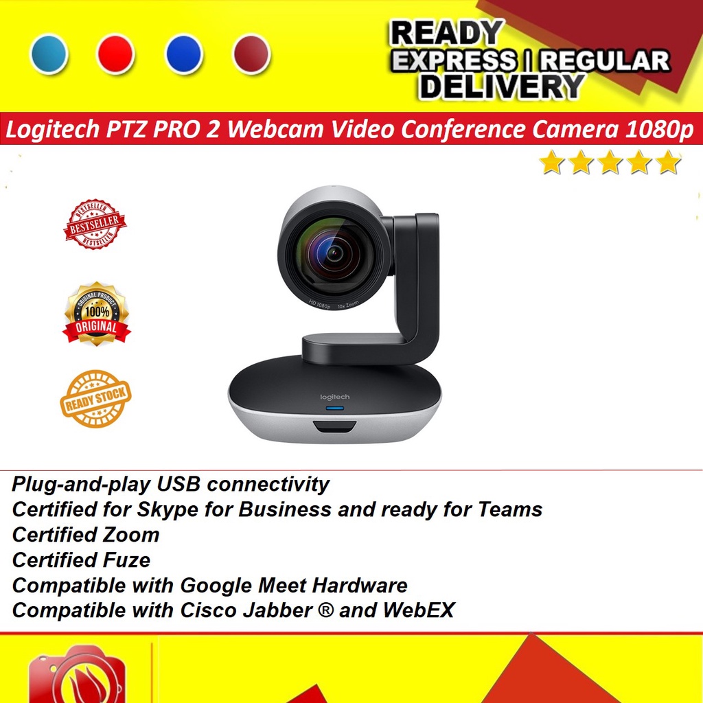 Jual Logitech PTZ PRO 2 Webcam Video Conference Camera 1080p | Shopee ...