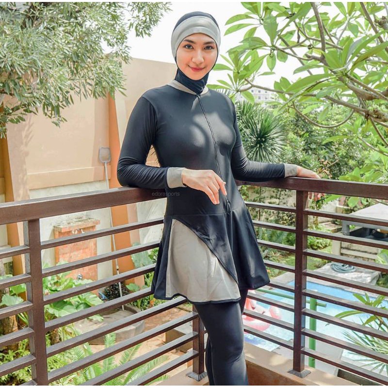 Jual Baju Renang Wanita Muslim Muslimah Dewasa Hijab Edorasport NADEA ...