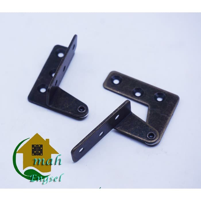 Jual ( 1 Set ) Engsel pivot antik 47x15x2 mm A.001 Engsel siku Engsel ...