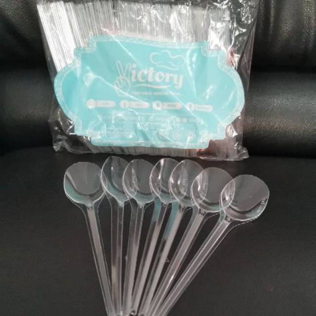 Jual Sendok Makan Plastik Bening Victory | Shopee Indonesia