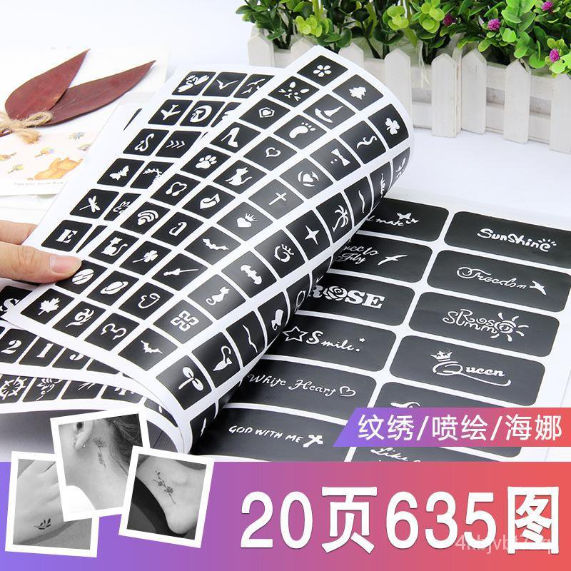 Jual Semi Permanen Tato Kecil Template Pola Besar Gambar Tato Stensil ...