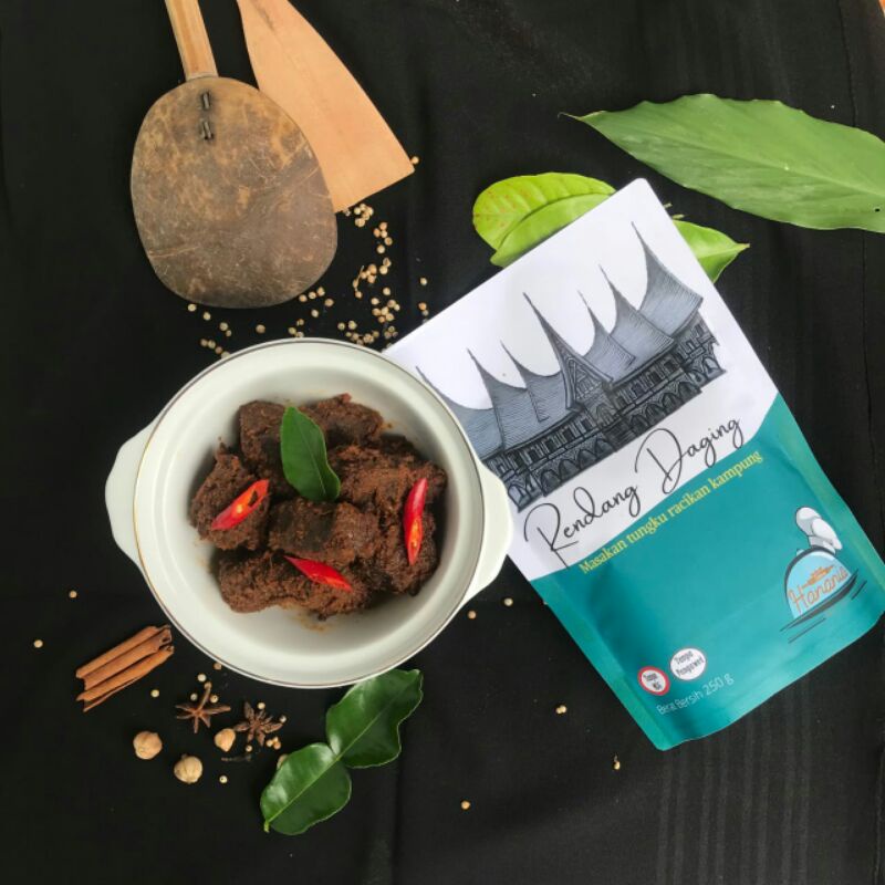 Jual hanania Rendang daging sapi 250 gr khas padang otentik minang | Shopee Indonesia