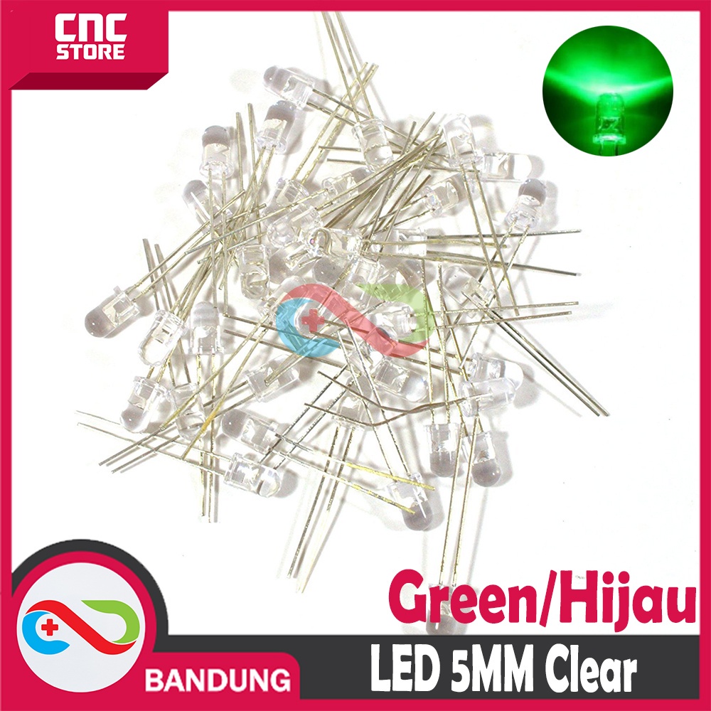 Jual 10PCS LED 5MM F5 SUPER BRIGHT GREEN HIJAU CLEAR | Shopee Indonesia
