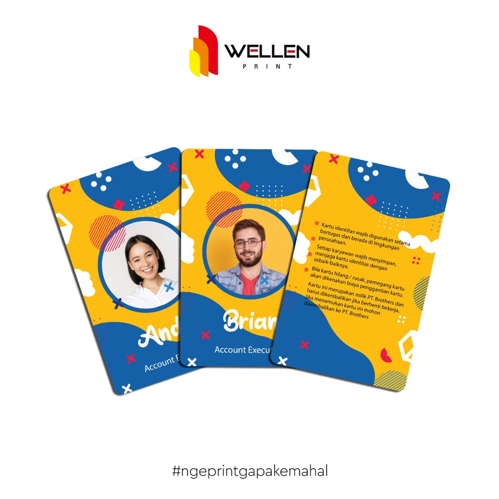 Jual WELLEN PRINT - Cetak Kartu Id card Custom 1 muka / Print Idcard 2 ...