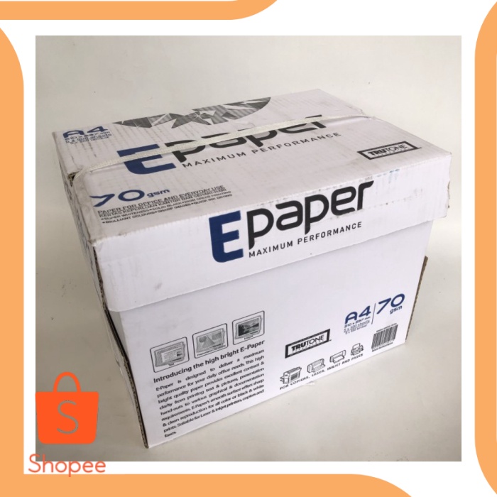 Jual kertas HVS A4 70gr epaper 1 dus [1 box = 5 rim] GOJEKGRAB Bandung ...