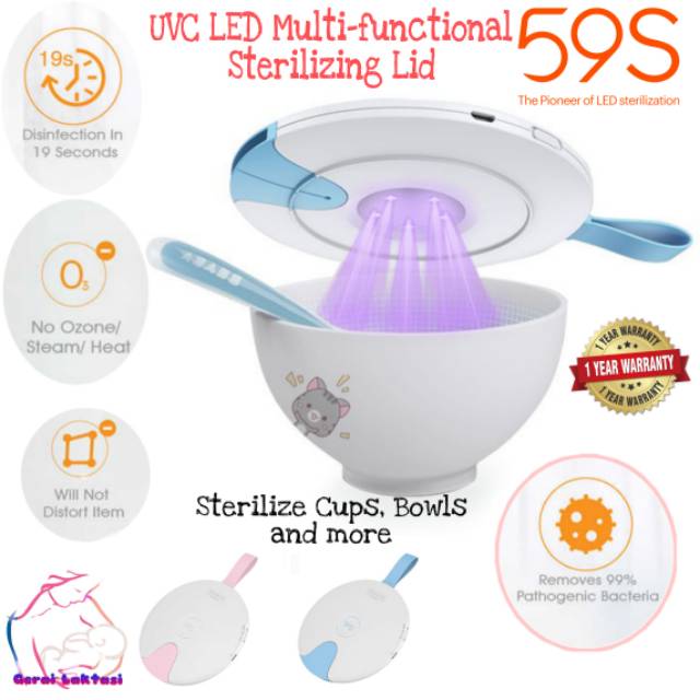 Jual 59S UVC LED MULTI-FUNCTIONAL STERILIZING LID - UV STERILIZER | Shopee Indonesia
