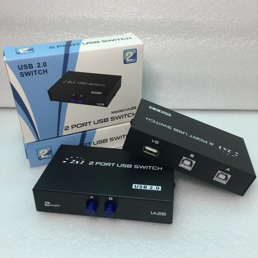 Jual MANUAL SWITCH PRINTER 2PORT/DATA SWITCH PRINTER 1-2 USB | Shopee Indonesia