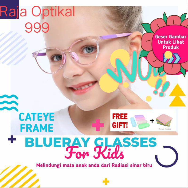Jual Kacamata anak cat eye***minus, silinder, plus***Paket komplit ...