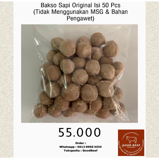 Jual Bakso Sapi Original (Isi 50 Pcs) | Shopee Indonesia