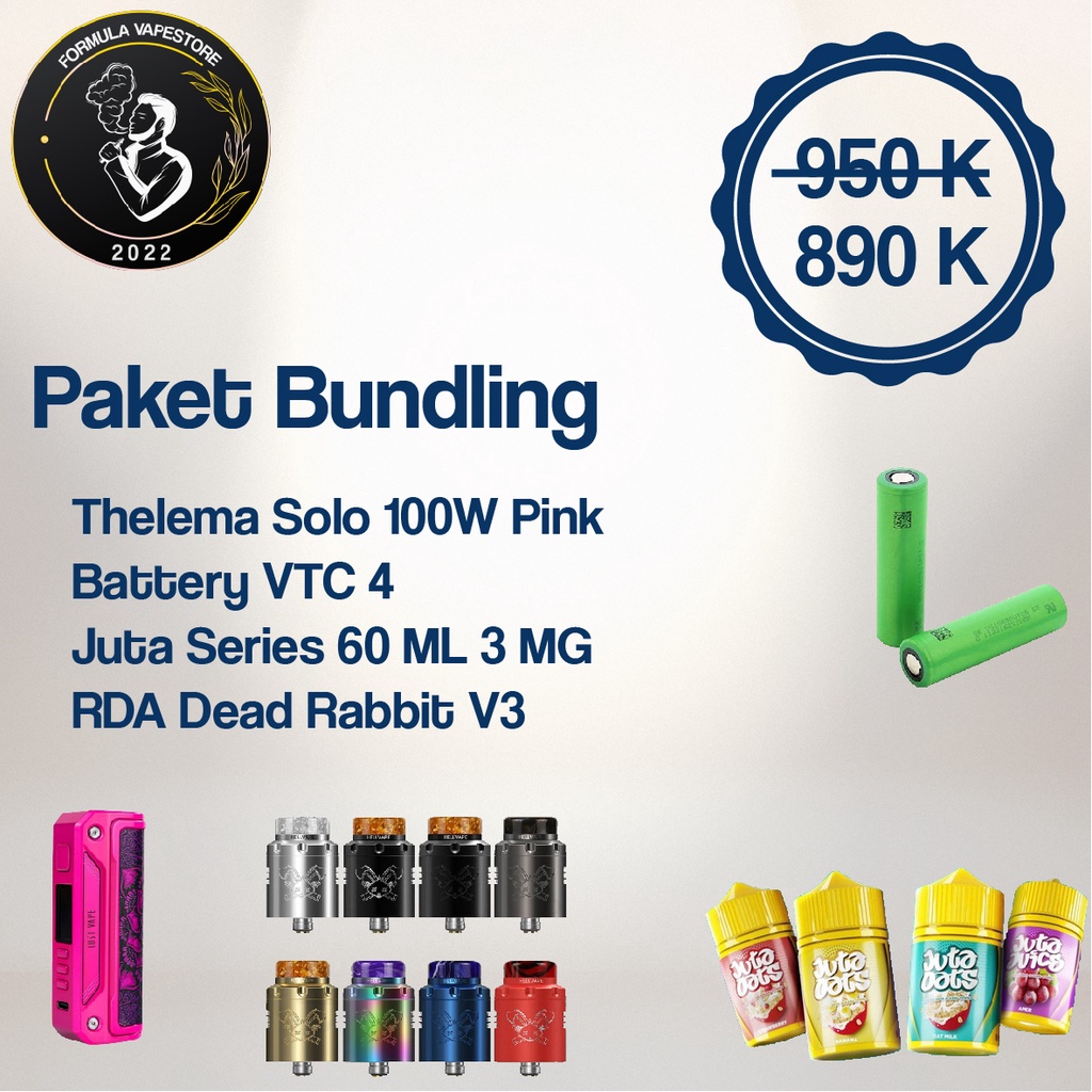 Jual Paket Bundling Lost Vape Thelema Solo 100 W Pink Limited Edition ...