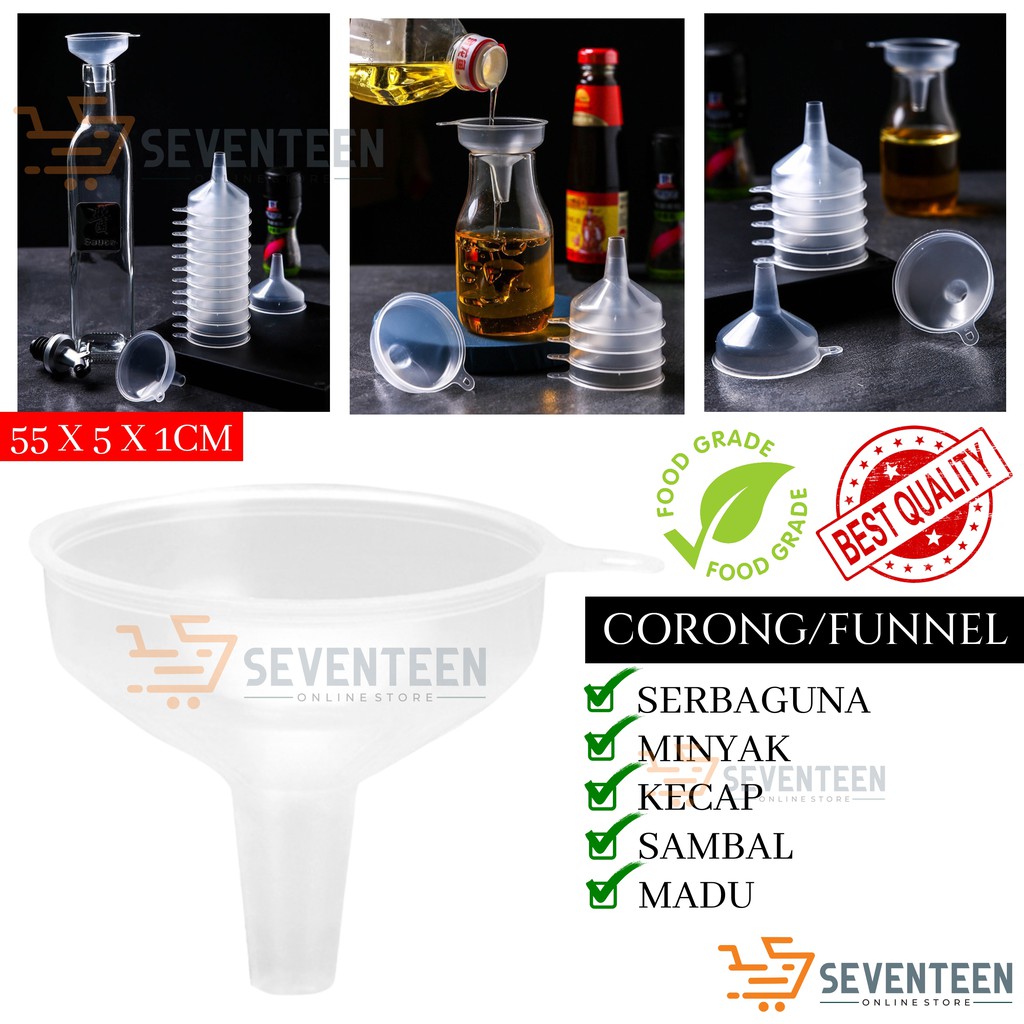 Jual CORONG MINI PLASTIK 5.5X5X1CM / CORONG MINYAK KECAP SAMBAL MADU ...