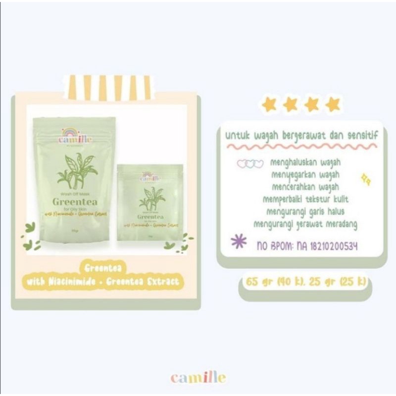 Jual CAMILLE - Wash Off Mask 65gr | 25gr | Shopee Indonesia