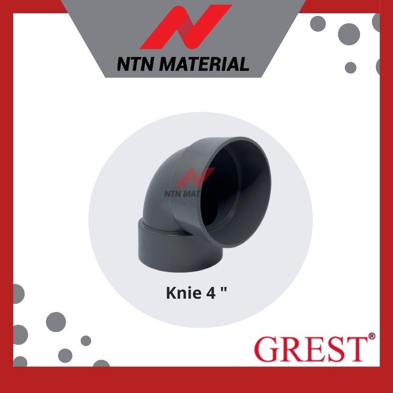 Jual Knie/Knee/Elbow/Keni Polos AW Grest 4" inch Fitting Pipa PVC ...