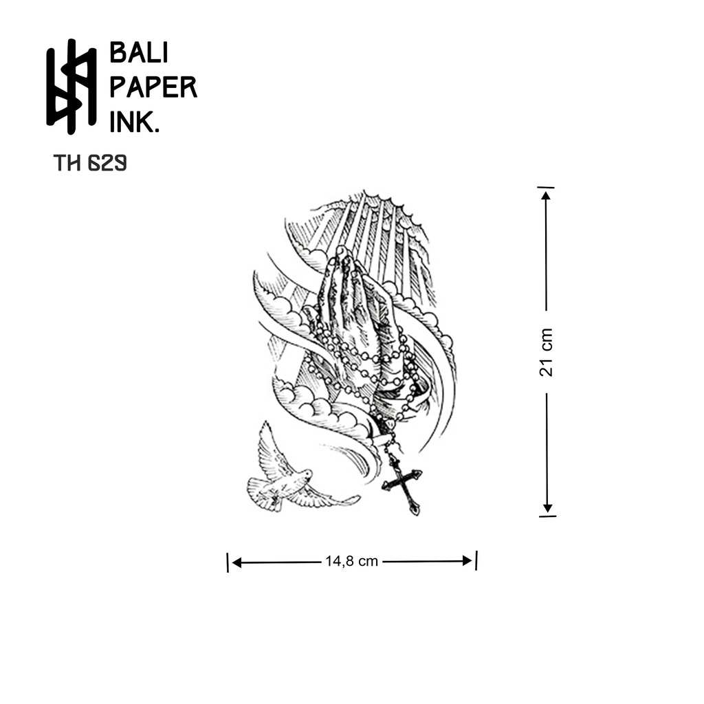 Jual Bali Paper Ink Halfarm Temporary Tattoo - Tato Medium - Desain ...