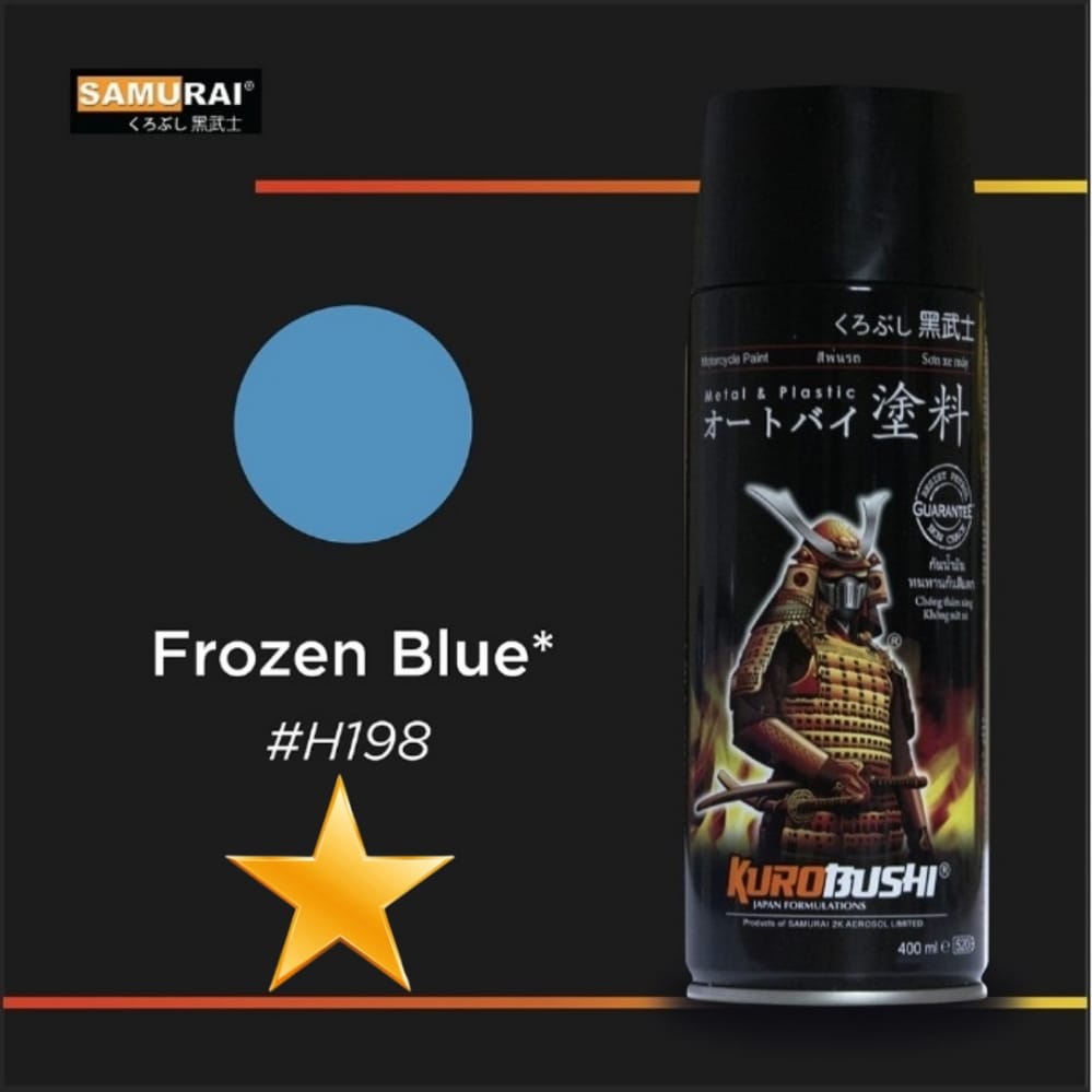Jual Pilox Pilok Cat Semprot Samurai Paint Frozen Blue H198 400ml | Shopee Indonesia